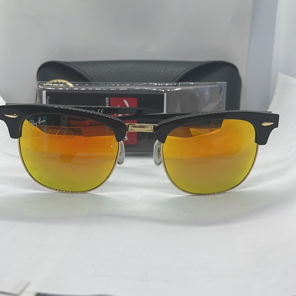Ray-Ban | Accessories | Bnwt Rayban Club Master Unisex 36 Blackgold ...